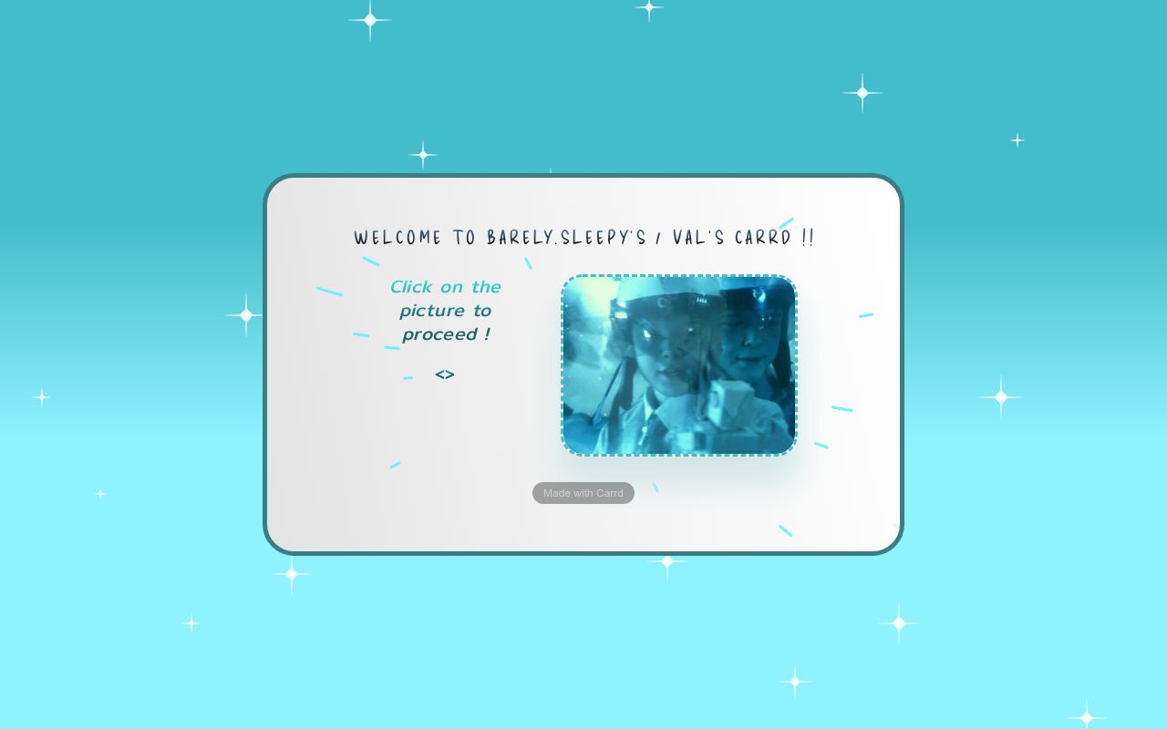 Barely.Sleepy / Val’s Carrd